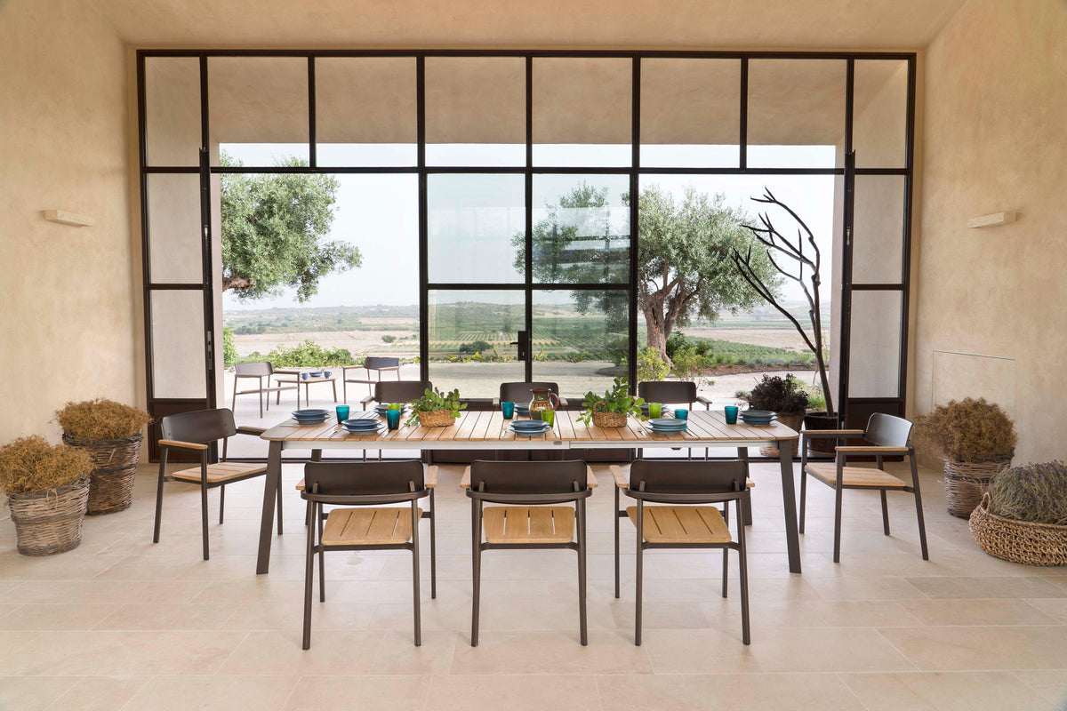 SHINE DINING TABLE WITH TEAK TOP – Design Story